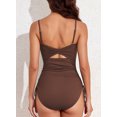 Eytino Swimming Suits Square Neck One Piece Swimsuit Drawstring High
