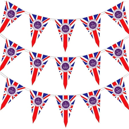 Queen Platinum Jubilee Fabric Bunting Banner,Queens Jubilee 2022 ...
