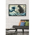 Godzilla - Great Wave Wall Poster, 22.375" x 34" Framed - Walmart.com