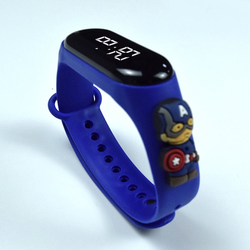 new Reloj digital led a prueba de agua para niños de dibujos animados ...