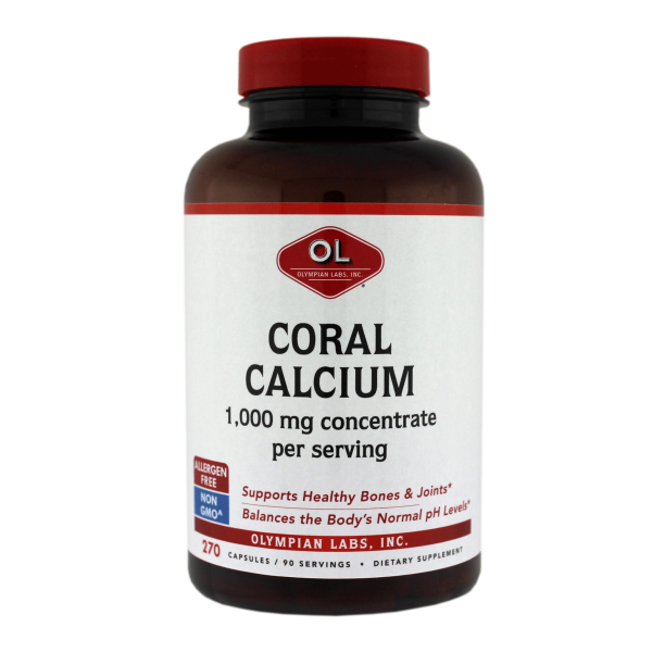Olympian Labs Coral Calcium Dietary Supplement, 1,000mg, 270 count ...