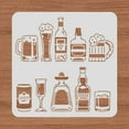 Oktoberfest Drawing Painting Stencils 12x12" Beer Themed Plastic ...