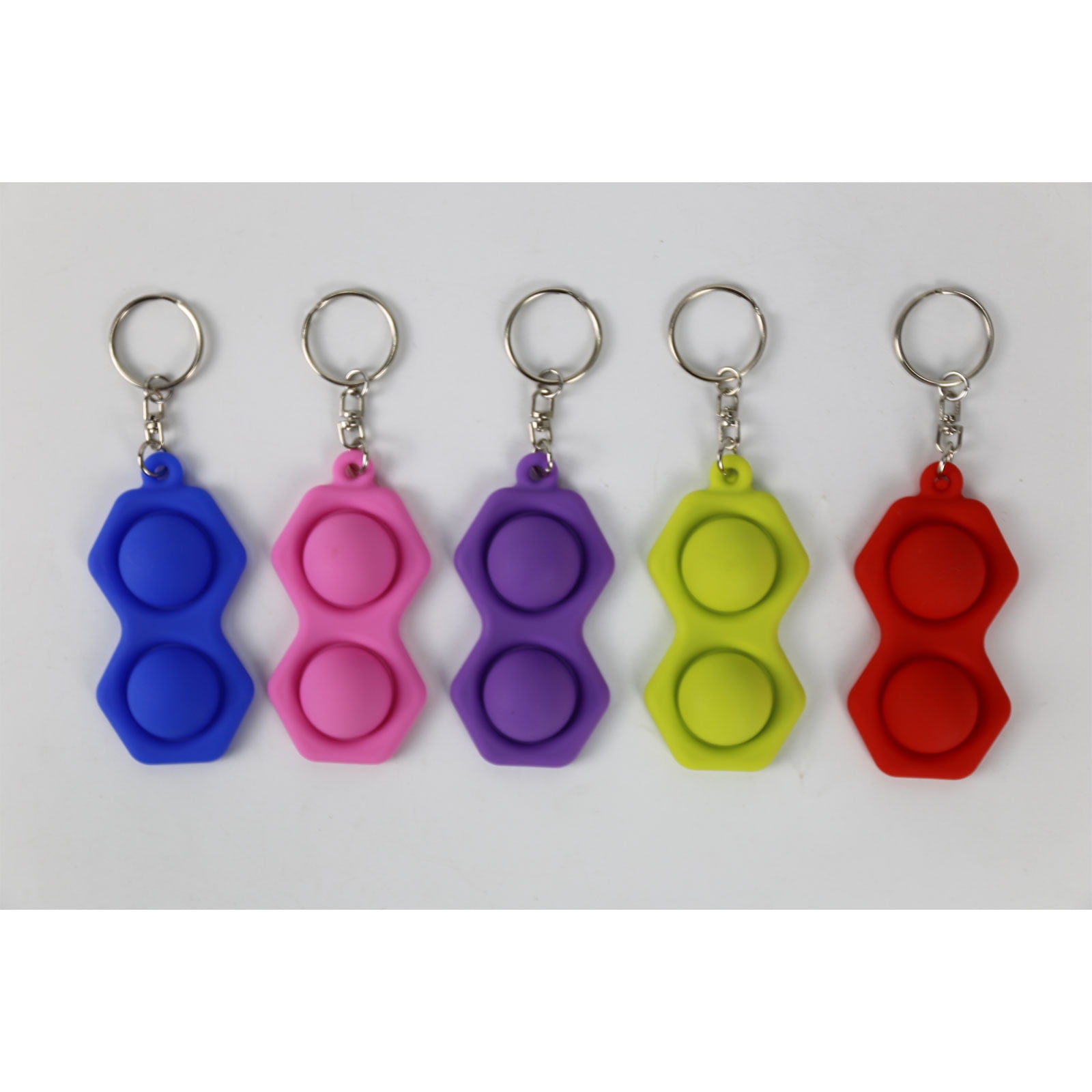 COUTEXYI Fidget Simple Dimple Toy, Keychain Push Pop Bubble Exercise ...