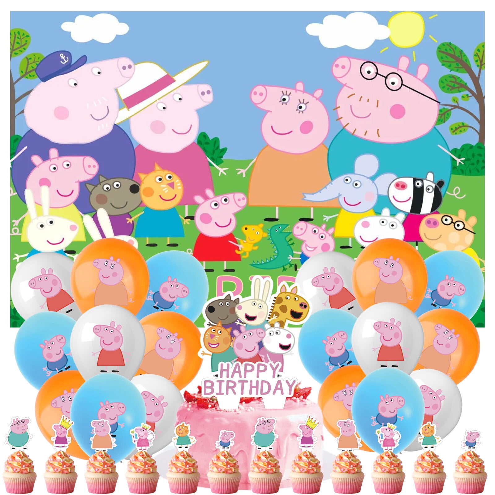 Click here for Iljdgqiaq 32 Pcs For Peppa Pig Theme Birthday Part... prices