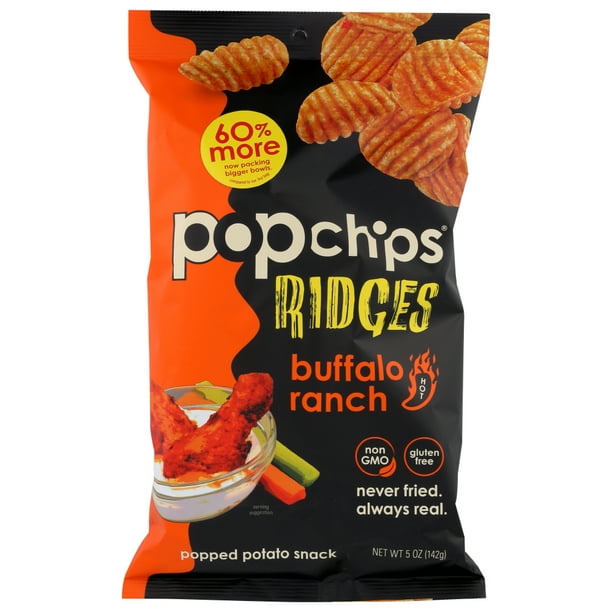 Popchips Ridges Popped Potato Snack, 5 Oz - Walmart.com - Walmart.com