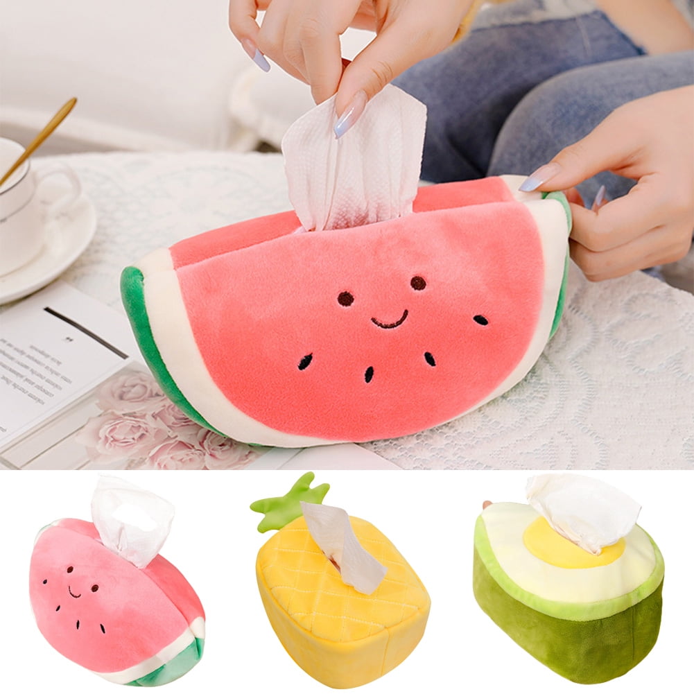 LINASHI Creative Plush Tissue Box Cartoon Tissue Fruit Napkin Holder ...