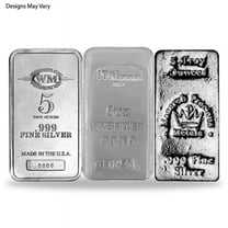 Lot of 5 - Silver Generic Bullion Coins .999 Fine, 1 oz Rounds ...