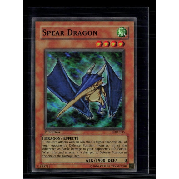 2003 Legacy of Darkness Spear Dragon Super Rare 1st Edition - Walmart.com