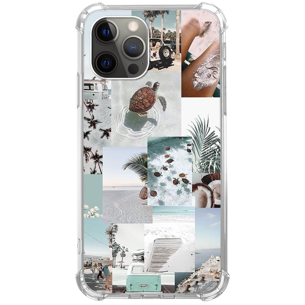 Summer Turtle Case for iPhone 13 Pro Max,Aesthetic Art Design TPU ...