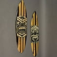 Zeckos Hand Crafted Wood Tiki Surfboard Wall Hanging Set of 2 - Walmart.com