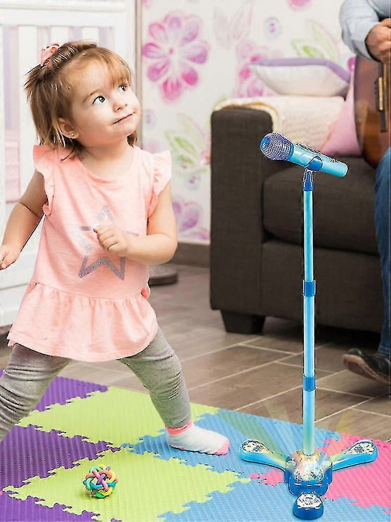 Kids Microphone Stand With Light Effect And Mp3 Connection For Singing ...