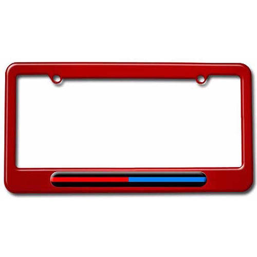 Thin Blue Red Line, Firefighter Police License Plate Tag Frame ...