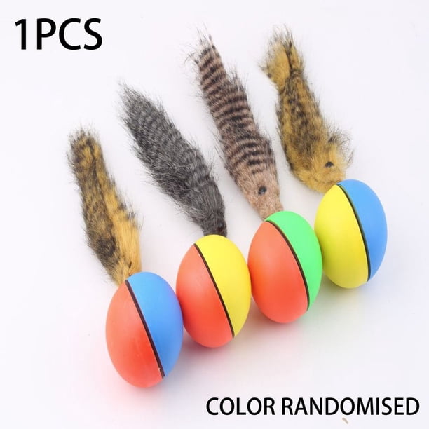 GOMYHOM Dog Cat Weasel Motorized Funny Rolling Ball Pet Appears Jump ...