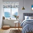Curtain Valances for Kitchen Windows,Rod Pocket Short Valance Blue ...