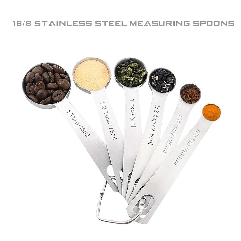 Click here for Unbranded 6pcs/Set Measuring Spoons Stainless Stee... prices