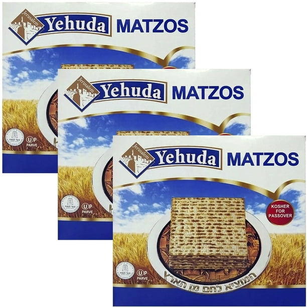 Pack x 3 -Yehuda Matzos Pan Ázimo Matza Kosher Para Pesaj De Israel 1k ...