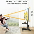 EISRUNGF- Mobile TV Stand with Power Outlet, Tilt Rolling TV Cart for ...