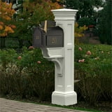 Mayne Liberty Mailbox Arm Mount White Plastic Mailbox Post - Walmart.com