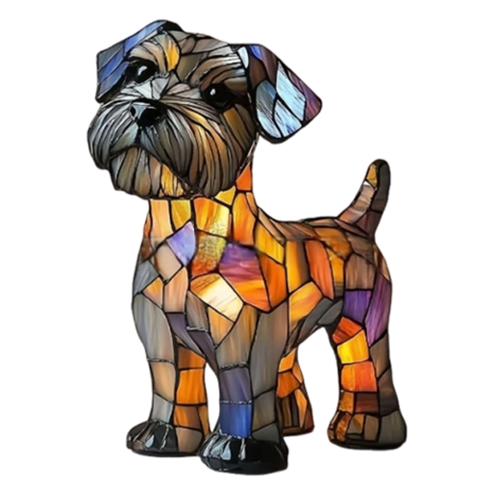 Click here for Fozruso Lamp Stained Retro Dogs Stained Resin Tabl... prices