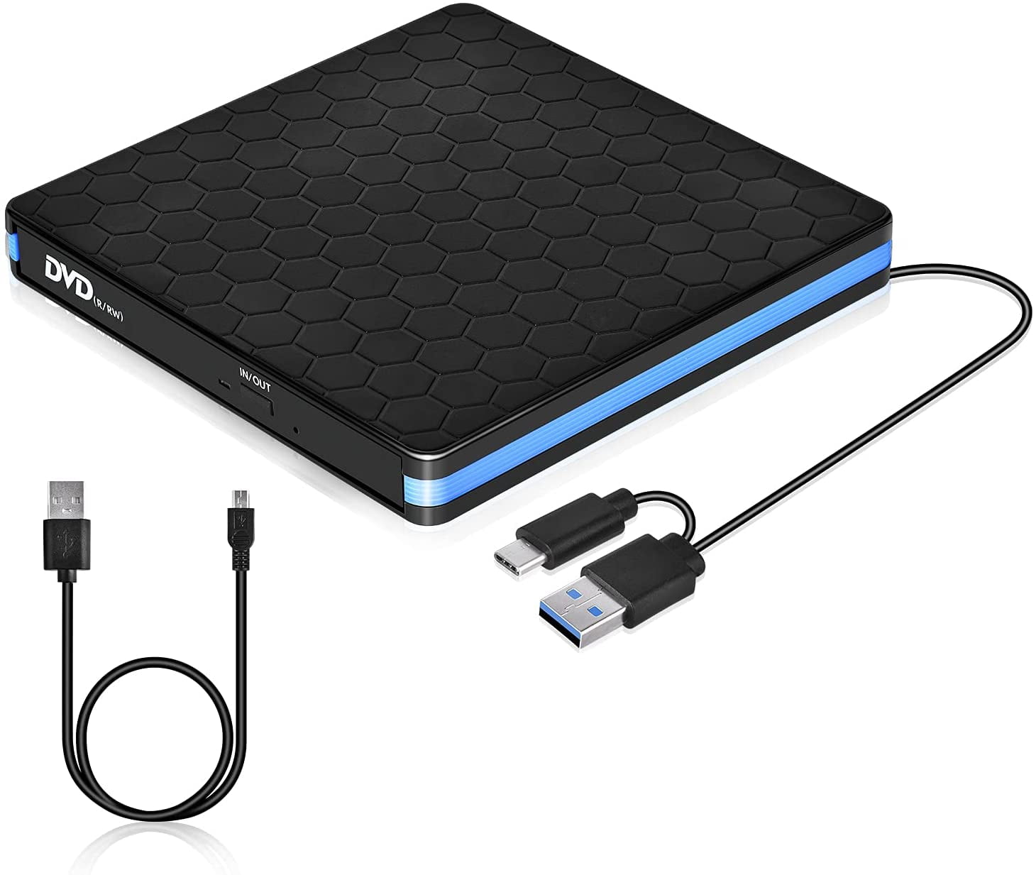 CD Drive, External CD ROM DVD Drive CD DVD Burner Optical Drive for ...