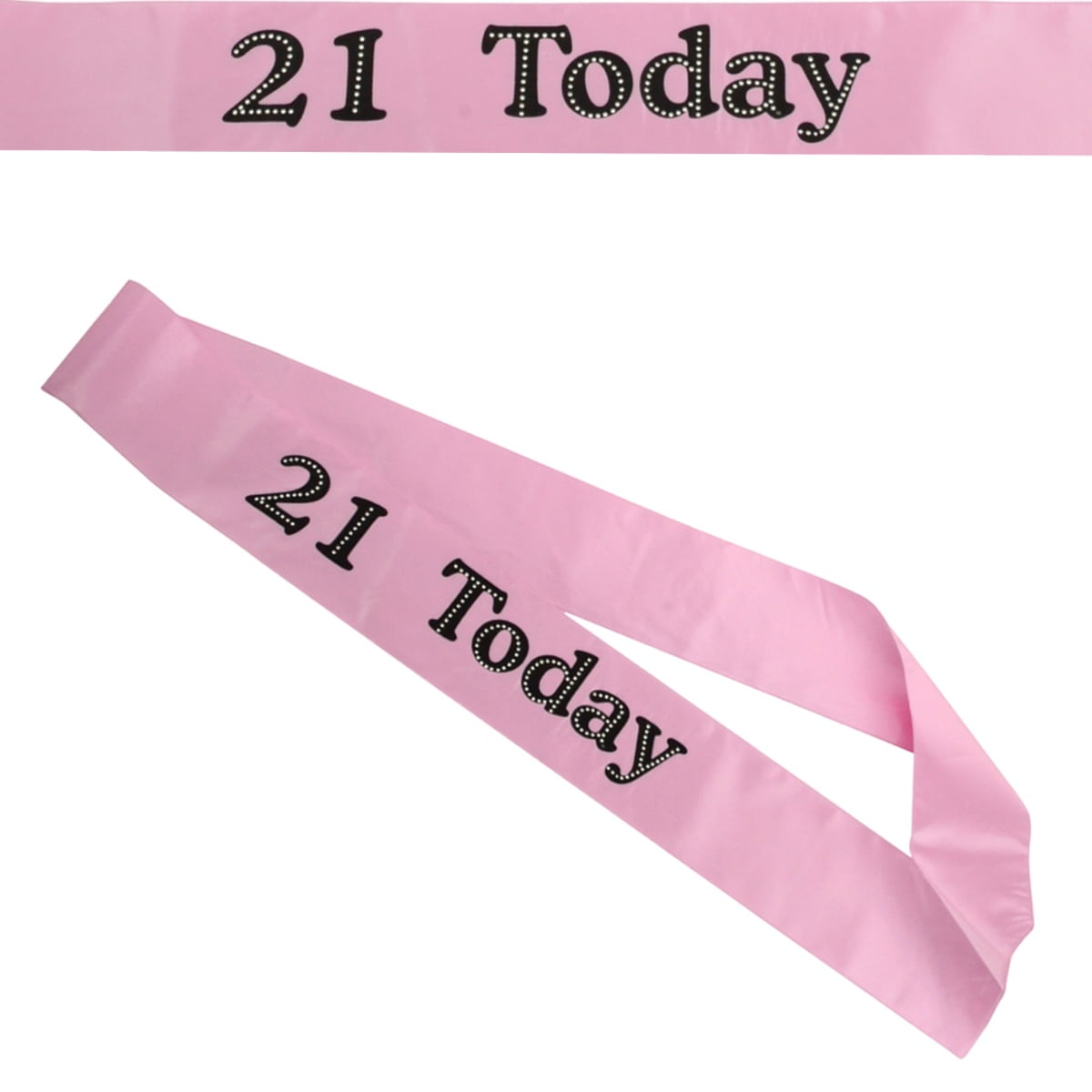 21 Party Princess Satin Sash Happy Birthday Girl Gift Ribbon Bling ...