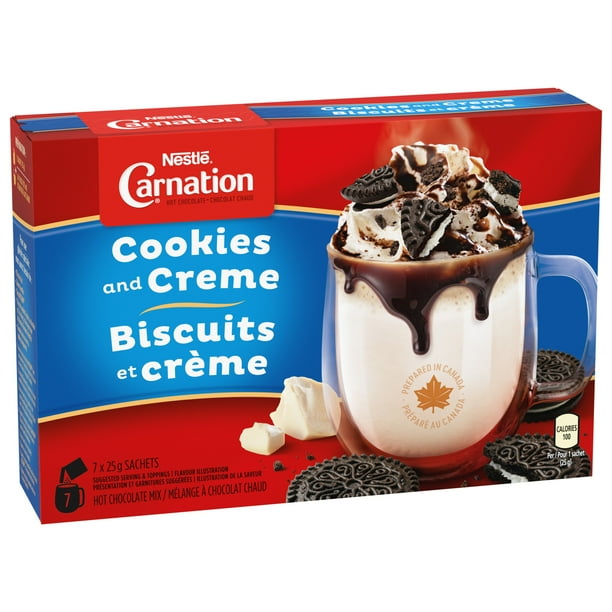 NESTLÉ CARNATION Cookies and Creme Hot Chocolate Mix, 7 x 25 g - Walmart.ca
