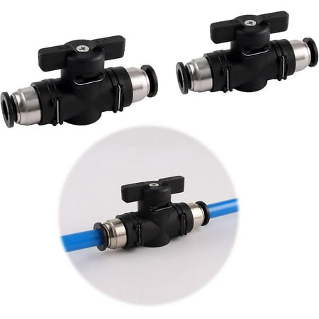HUSERYT 6mm Pneumatic Fittings Push Quick Connector Manual Push Valve ...