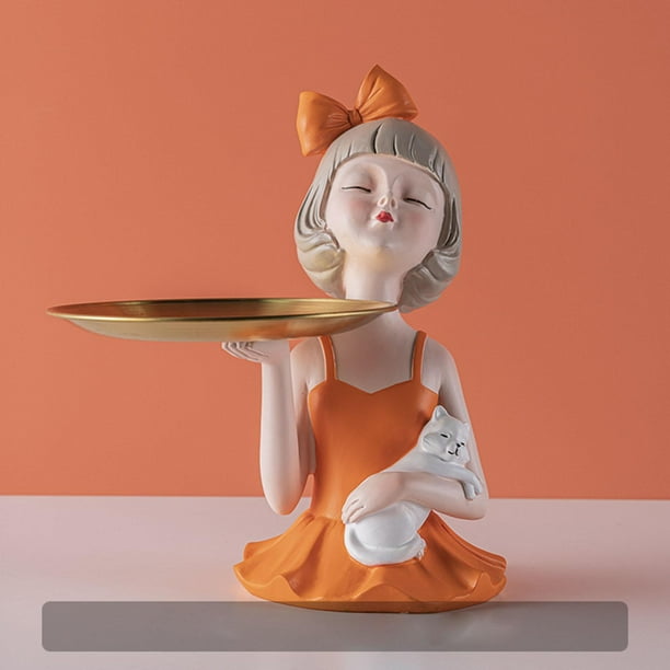 Serving Tray Figurine Sculpture Holder Table Centerpieces Desktop Resin ...