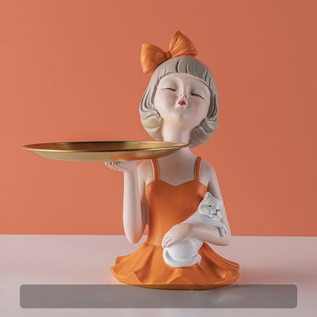 Serving Tray Figurine Sculpture Holder Table Centerpieces Desktop Resin ...