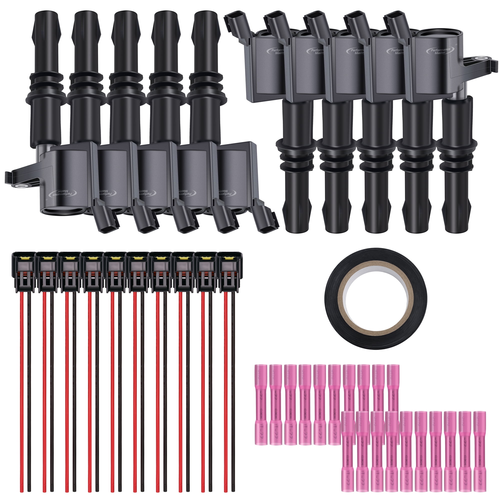 Ignition Coils & Pigtail Wiring Harness Fits Ford F250 F350 F450 F550 6.8L Replaces DG511 ...