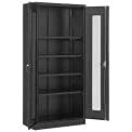 Assembled Storage Cabinet With Expanded Metal Door, 36x18x78, Black ...