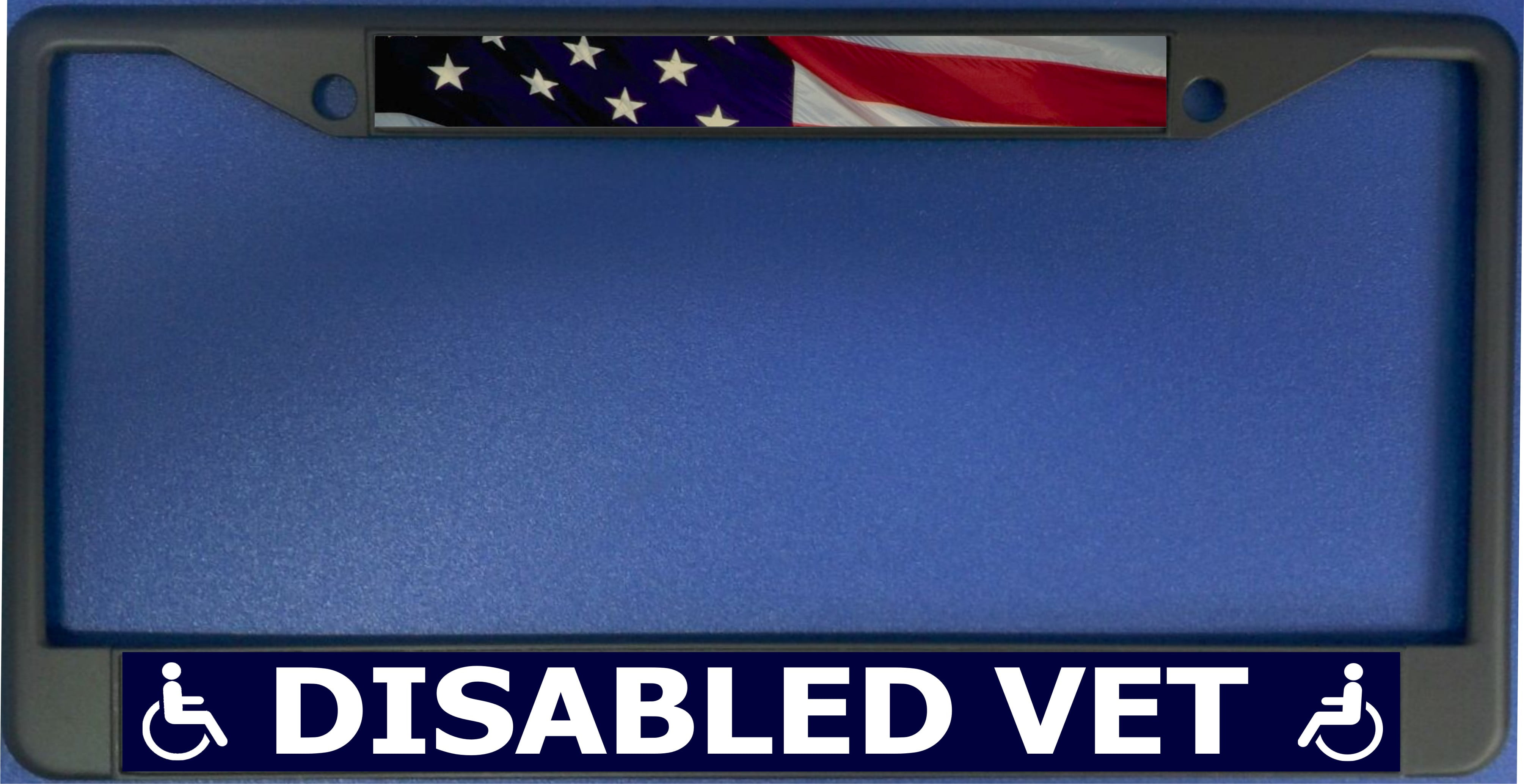 Disabled Vet Black License Plate Frame - Walmart.com