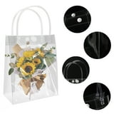 "24 Pcs Reusable Clear PVC Plastic Gift Bags with Handle 5.9"" x 6.3 ...