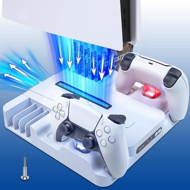 PS5 Controller Charging Station with Headphone Stand, with RGB light ...