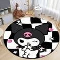Cartoon Kuromi Round Carpet Living Room Rugs Mats Anti-Slip Rug Gifts ...