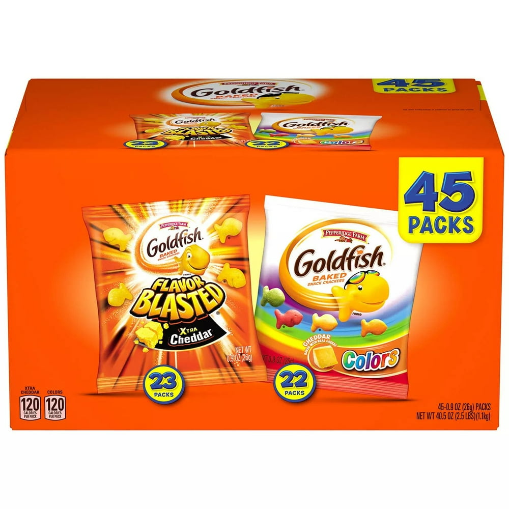Pepperidge Farm Goldfish Variety Pack (0.9 oz., 45 ct.) - Walmart.com ...