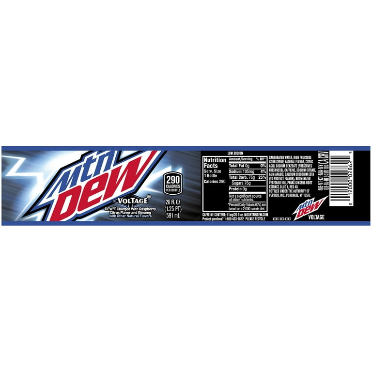 Mountain Dew Voltage Can