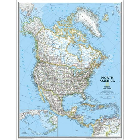 National Geographic RE00620149 Map Of North America - Enlarged And ...