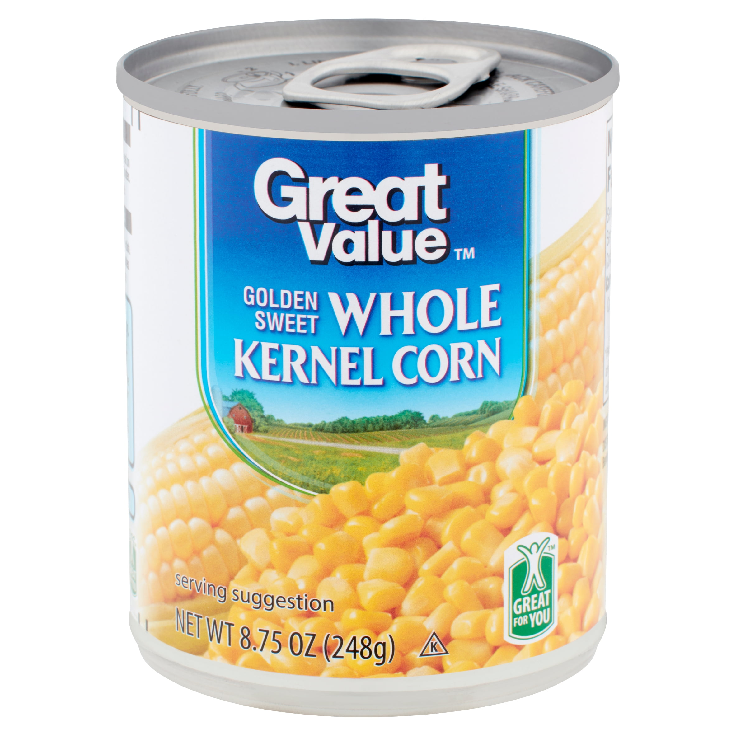 Great Value Golden Sweet Whole Kernel Corn, 8.75 oz - Walmart.com