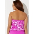 Swimsuits For All Womens Plus Size Bandeau Blouson Tankini Top 20 Wild