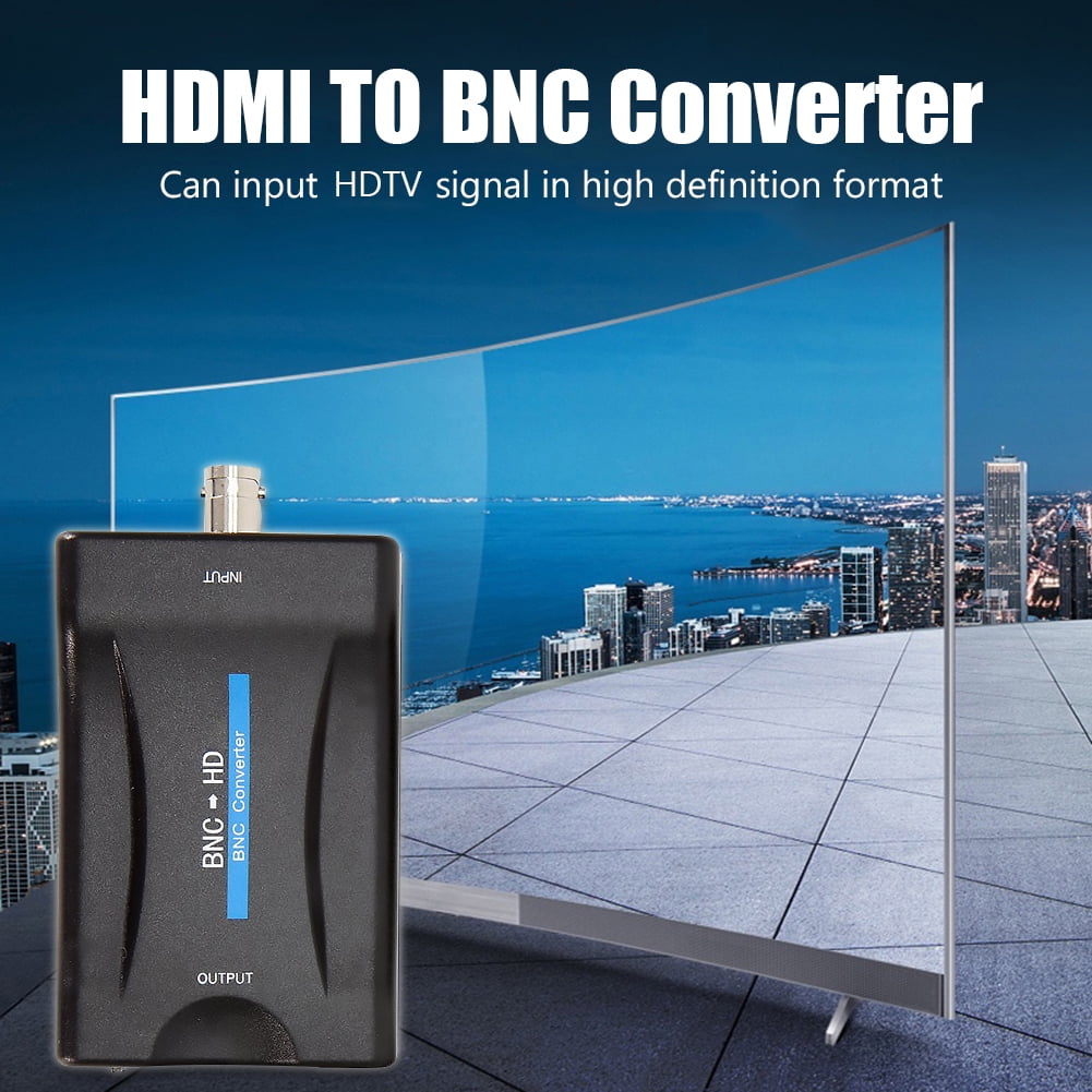 BNC TO HDMI Video Signal Converter PAL NTSC Adapter Camera DVD Player ...