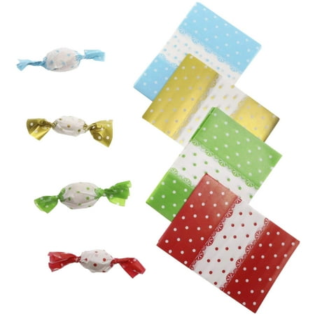 400Pcs Candy Wrappers Twisting Caramel Wax Paper Sweets Lolly Baking ...