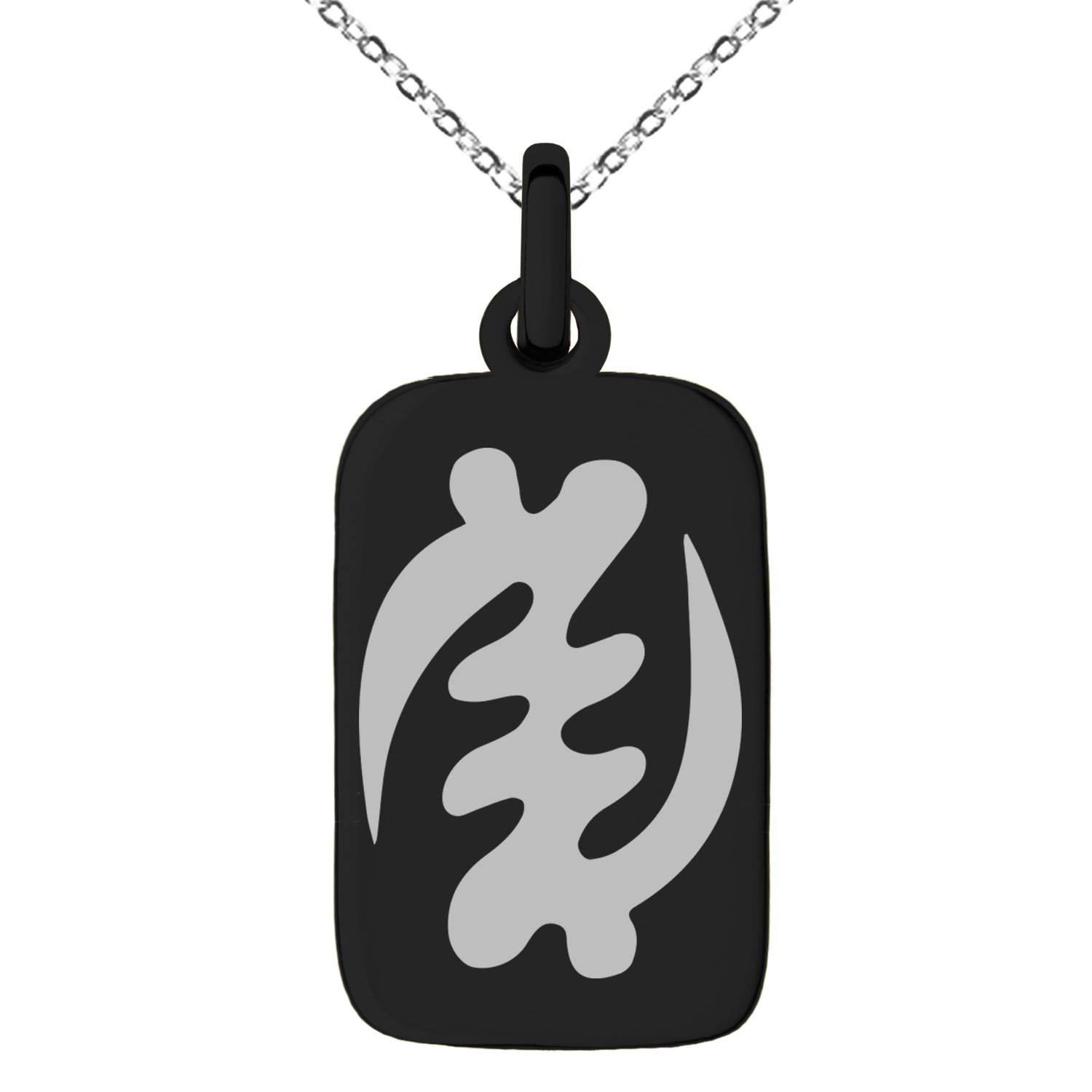 Stainless Steel Aztec Supremacy Rune Engraved Small Rectangle Dog Tag ...