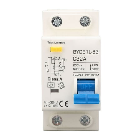 Leakage Protection Air Switch, Safe Pa66 Shell DIN Rail Installation ...