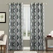 Sun Zero Deltona Ogee Watercolor Energy Efficient Grommet Curtain Panel ...