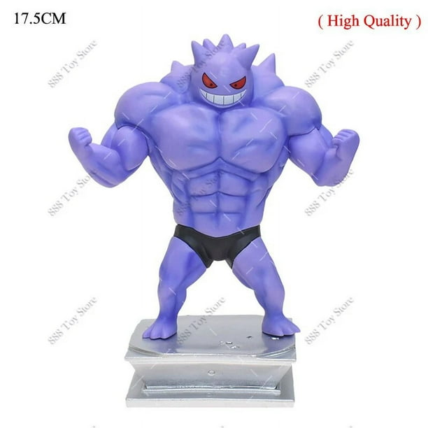 Figura de acción de Anime Pokemon Muscle Man Charmande Gengar Squirtle ...