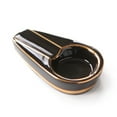 Single Black and Gold Inlay Ceramic Ashtray - Walmart.com