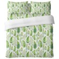 4 Pieces Duvet Cover California King Bedding Sets Spring Fern Pastoral ...