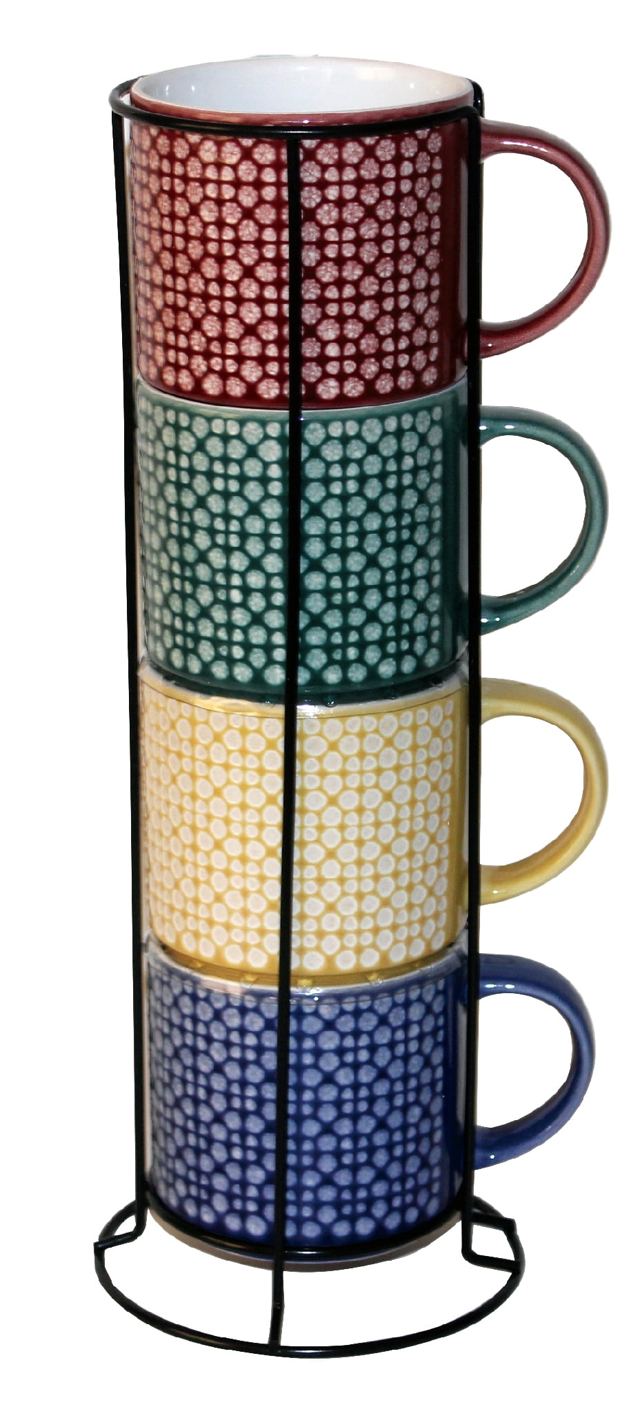 Marcelle, 4 Pc Stackable Coffee Mug Set, 14 oz - Walmart.com