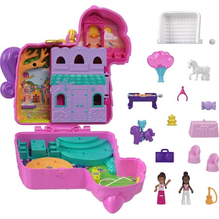 Polly Pocket Pinata Party Compact Playset with 2 Micro Dolls ...